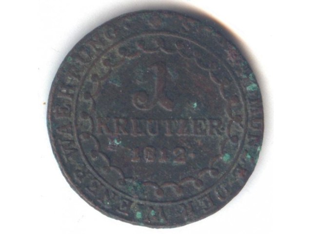 Austrija 1 kreuzer 1812 G