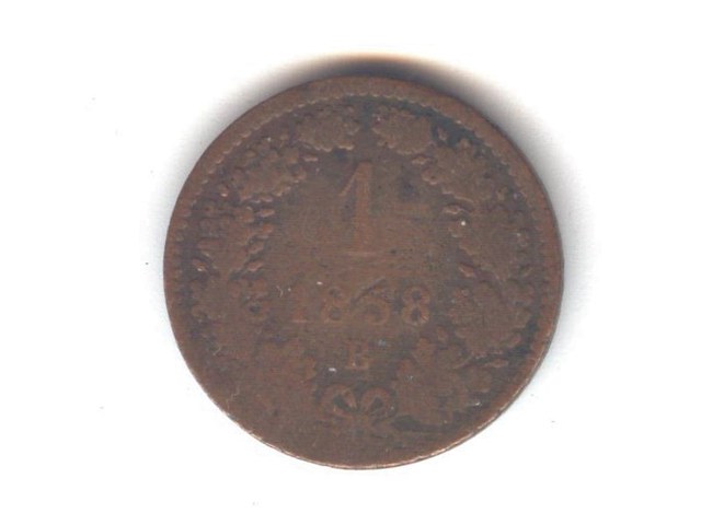 Austrija 1 kreuzer 1858 B