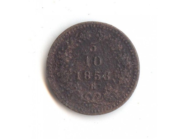 Austrija 5/10 kreuzer 1858 B