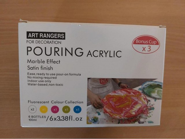 Akrilne boje Art Rangers Pouring Acrylic, Marble effect