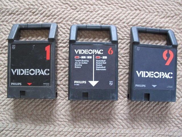 PHILIPS VideoPac - 3 kertridža-igre za konzolu iz 1978.