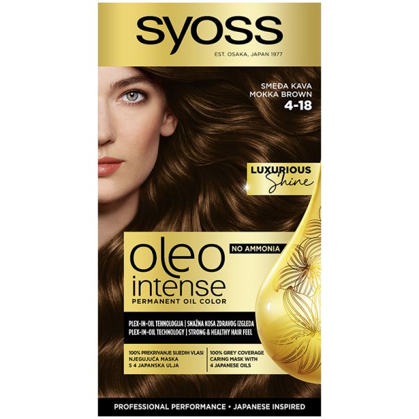 SYOSS Oleo Intense Boja za kosu 4-18, Mokka brown