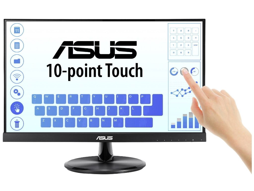 Monitor ASUS VT229H 21.5"/IPS, touch/1920x1080/60Hz/5ms GtG/VGA,HDMI/VESA/zvučnici/crna