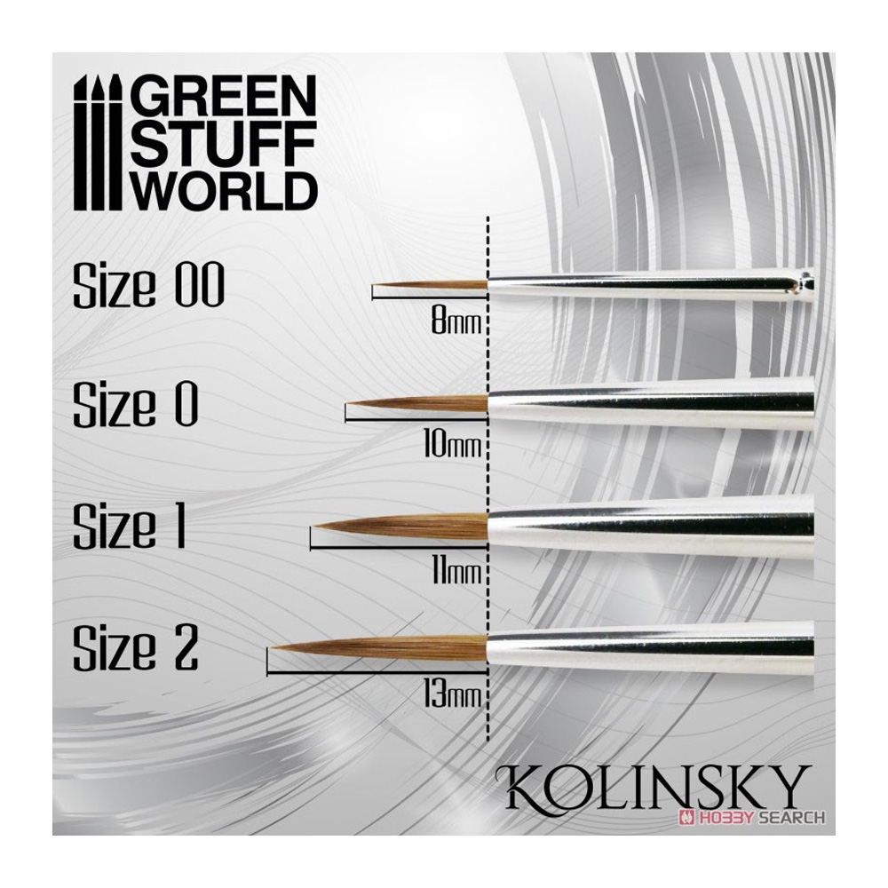 Kolinsky Brush size 00 - SILVER SERIE