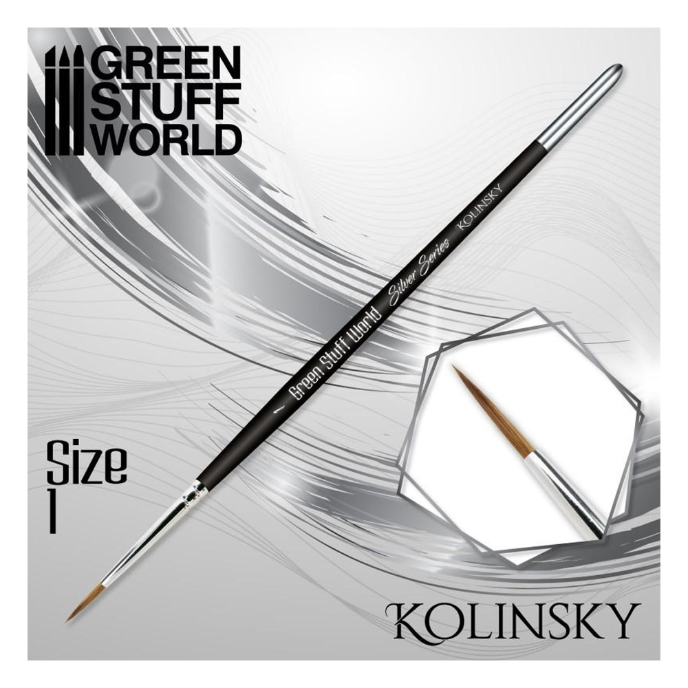 Kolinsky Brush size #1 - SILVER SERIE