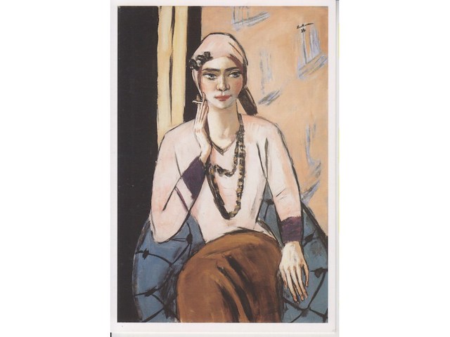 MAX BECKMANN / Quappi con sueter rosa, 1935