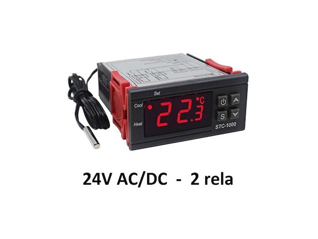 Digitalni termostat -50 do +100 C - termoregulator 24V