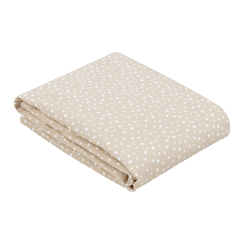 Kikka Boo dvoslojno bebi ćebence od muslina 100x100 Dots Beige