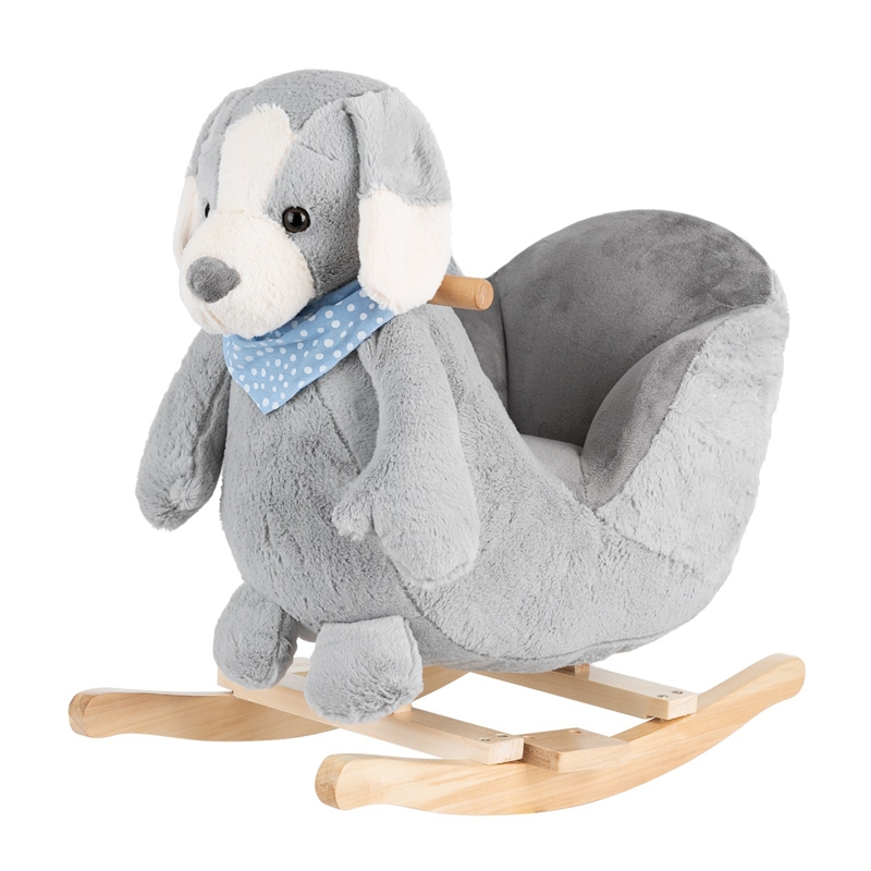 Kikka Boo plišana igračka sa klackalicom i sedištem Puppy Grey