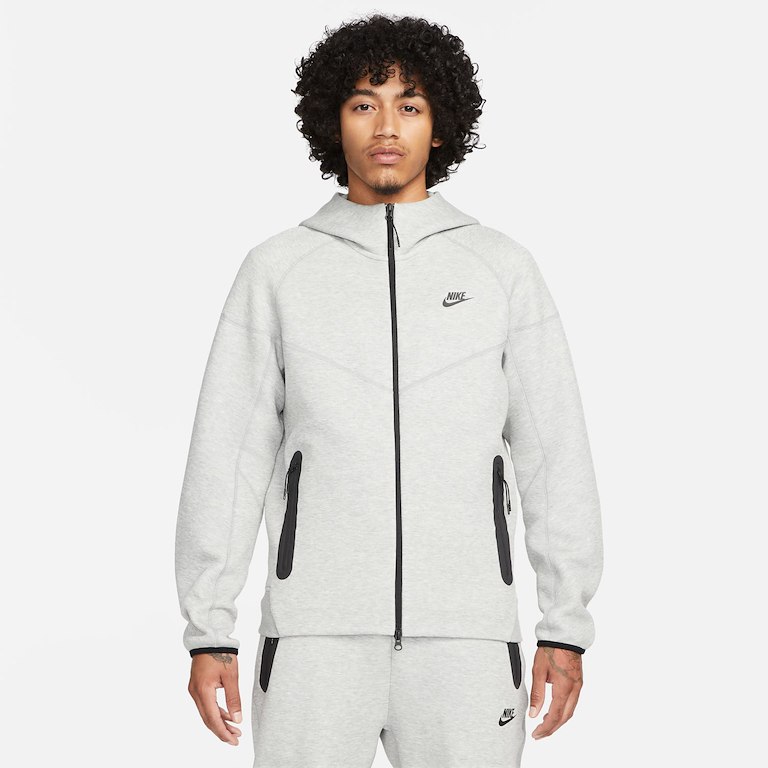 Nike M NK TCH FLC FZ WR HOODIE, muški duks, siva