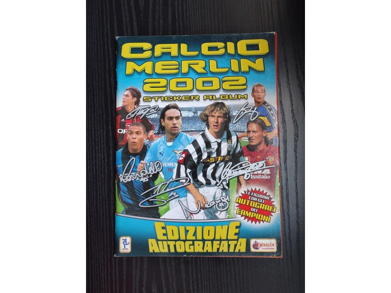 Prazan album CALCIO 2002 Merlin Ediziona Autografata