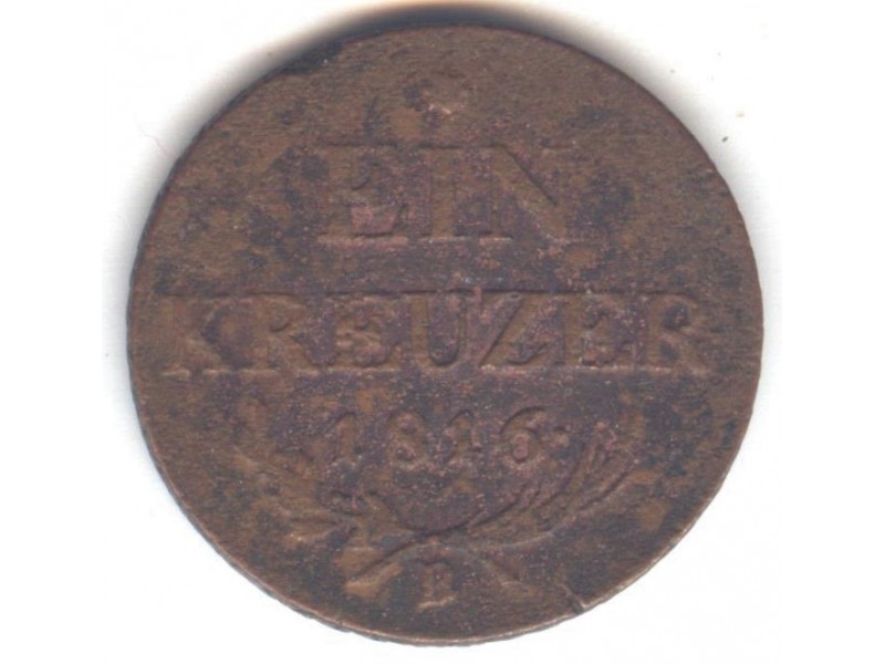 Austrija 1 kreuzer 1816 B