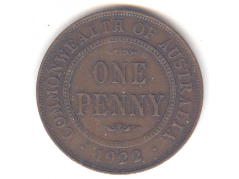 Australija 1 penny 1922