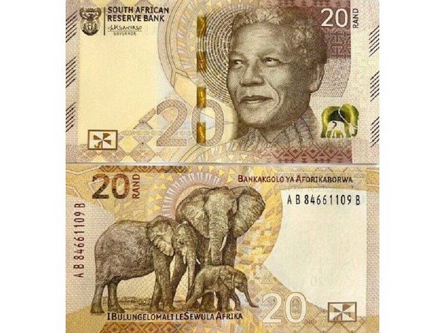 SOUTH AFRICA Južna Afrika 20 Rand 2023 UNC, P-149