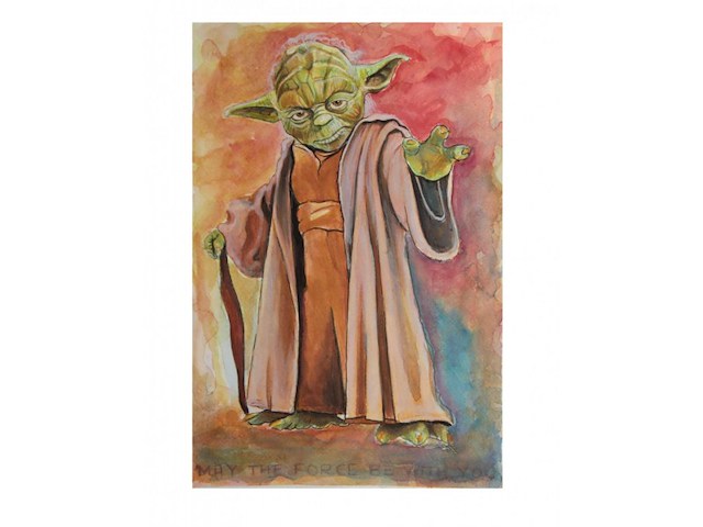 YODA - STAR WARS - AKVAREL SLIKA