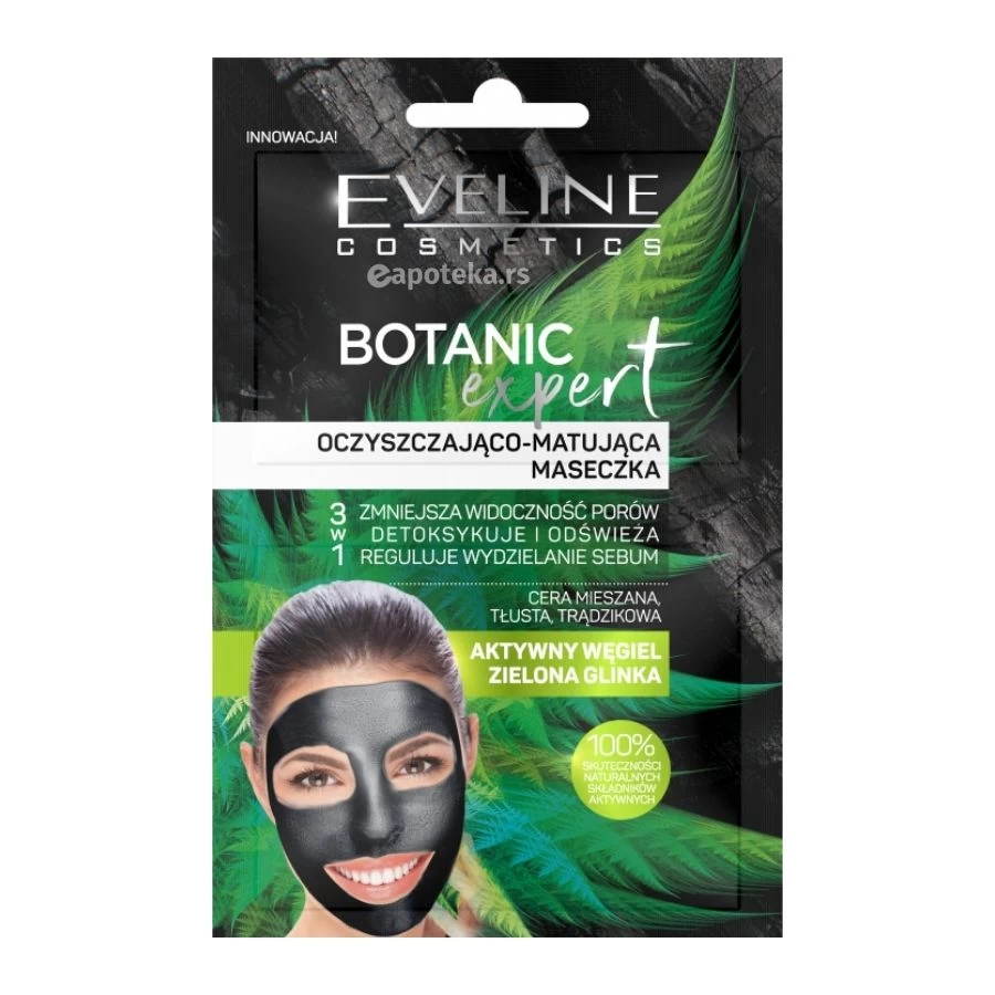 EVELINE Maska Botanic Expert za Čišćenje i Matiranje Lica 2x5 mL