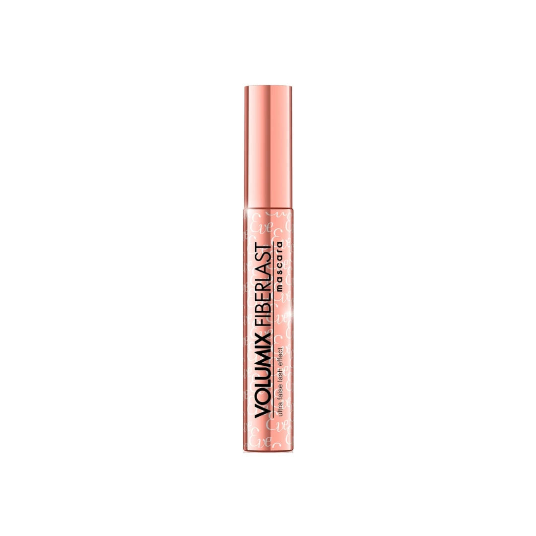 EVELINE Maskara Roze VOLUMIX FIBERLAST Ultra False Lash Effect Crna 9 mL; za Ekstremni Volumen