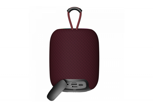 CANYON BSP-8, Bluetooth Speaker, BT V5.2, BLUETRUM AB5362B, TF card support, Type-C USB port, 1800mAh polymer battery, Max Power 10W, Red, cable length 0.50m, 110*110*135mm, 0.57kg