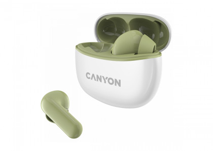 CANYON TWS-5, Bluetooth headset, with microphone, BT V5.3 JL 6983D4, Frequence Response:20Hz-20kHz, battery EarBud 40mAh*2+Charging Case 500mAh, type-C cable length 0.24m, Size: 58.5*52.91*25.5mm,...