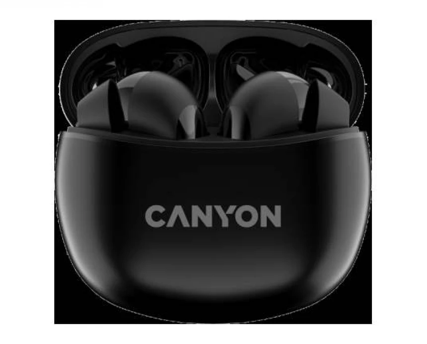 CANYON TWS-5, Bluetooth headset, with microphone, BT V5.3 JL 6983D4, Frequence Response:20Hz-20kHz, battery EarBud 40mAh*2+Charging Case 500mAh, type-C cable length 0.24m, size: 58.5*52.91*25.5mm,...