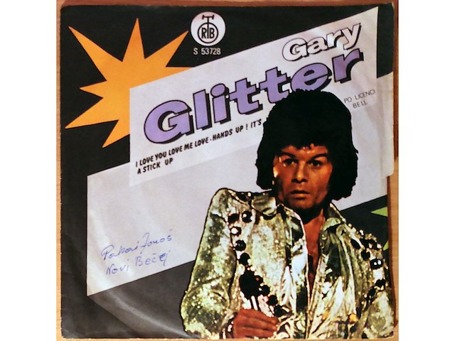 SP GARY GLITTER - I Love You Love Me Love (1974) VG/VG+