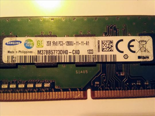 RAM DDR3 memorija Samsung 2GB 1Rx8 PC3-12800U-11-