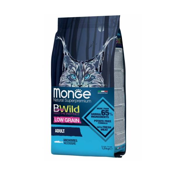 Monge Bwild low grain incun (riba) za mace 1.5kg