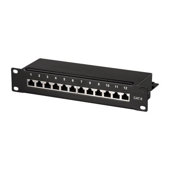 Logilink patch panel 10" Cat6, STP, 12 port shielded