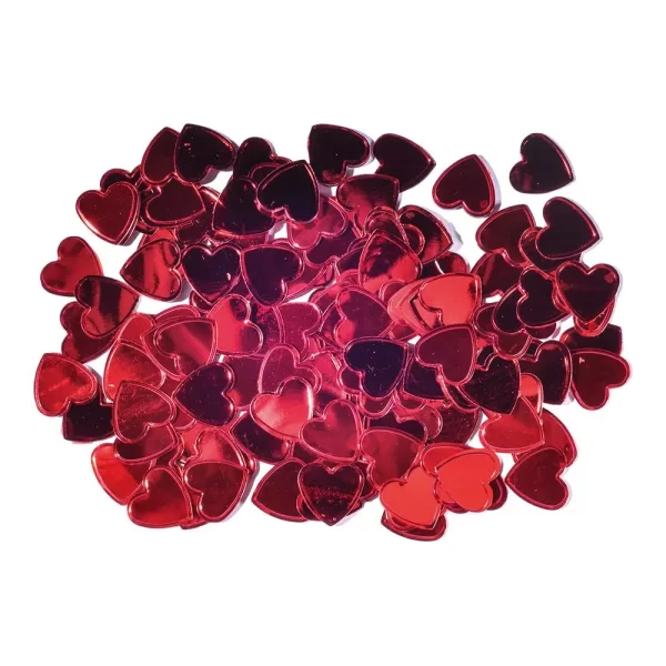 Crafty ruby, kraft konfete, srca, crvena, 15 x 15mm, 14g