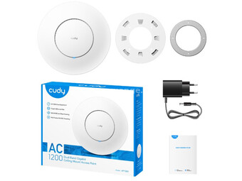 Cudy AP1300 AC1200 Gigabit Wireless Access Point, Dual Band, 1xGbit WAN/LAN (PoE), AP/Router/RE/WISP