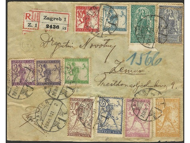 slovenia SHS verigari pismo 1921