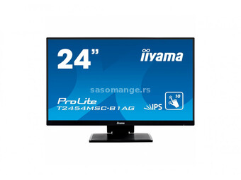 IIYAMA Monitor 24" PCAP 10-Points Touch Screen, Anti Glare coating, 1920 x 1080, IPS-panel, Slim ...