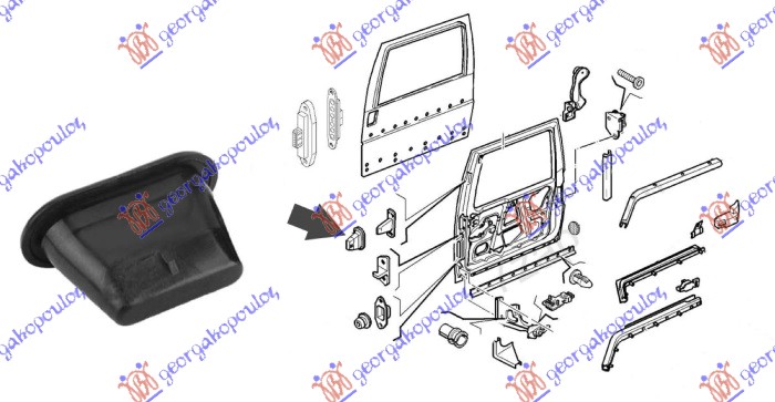 GRANICNIK KLIZNIH VRATA CITROEN JUMPY (1995-2003) (OEM: 1487798080)