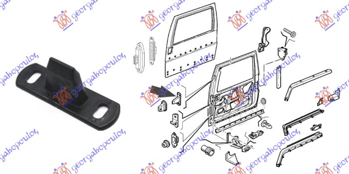 GRANICNIK KLIZNIH VRATA CITROEN JUMPY (1995-2003) (OEM: 1487687080)