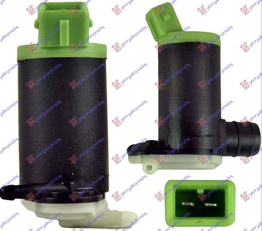 MOTOR ZA POSUDU BRISACA (2 PUMPE) KOCKA PEUGEOT 106 (1996-2003) (OEM: 6434-60, 6434.60, 643460)