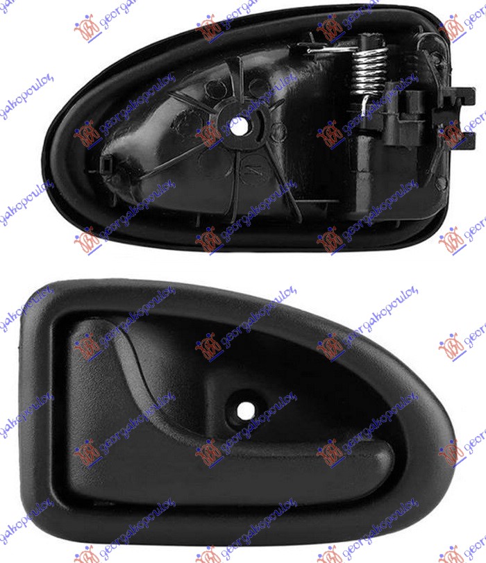 KVAKA ZA PREDNJA/ZADNJA UNUTRASNJA CRNA BEZ CENTR. ZAK Desna str. RENAULT CLIO (1998-2001) (OEM: 7700426047, 8200070011, 8200646938)