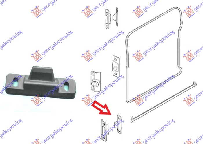 MATICA DONJEG KLIZACA (NA VRATIMA) FORD TRANSIT (2006-2013) (OEM: 6C11V253A28AA)