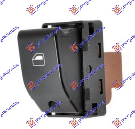 PREKIDAC U PREDNJIM VRATIMA (BRAON PRIK.)(4PIN) Desna str. VW FOX (2005-2011) (OEM: 5Z4959855A)