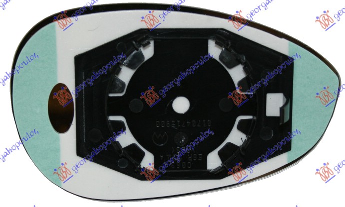 STAKLO RETROVIZORA (KONVEKSNO) Leva str. FIAT PUNTO EVO (2009-2012) (OEM: 71740496)