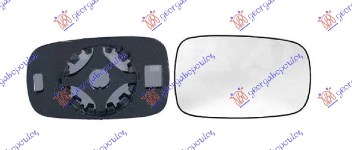 STAKLO RETROVIZORA (ASFERICNO) Leva str. RENAULT CLIO (2006-2009) (OEM: 7701054752)