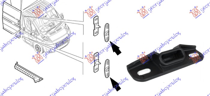 GRANICNIK KLIZNIH VRATA PEUGEOT BOXER (2006-2014) (OEM: 1371034080)