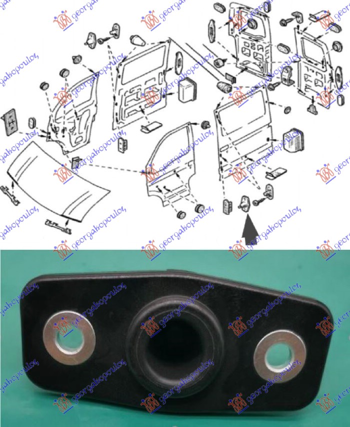 GRANICNIK KLIZNIH VRATA OPEL MOVANO (1998-2009) (OEM: 7700351392)