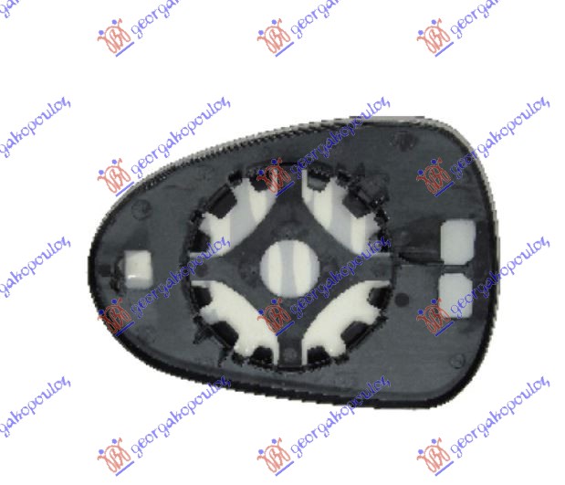 STAKLO RETROVIZORA (KONVEKSNO) Desna str. SEAT IBIZA (2008-2012) (OEM: 6J0 857 522 H, 6J0857522H)