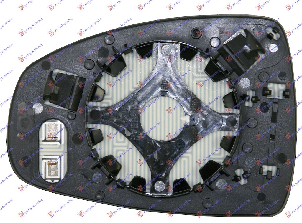 STAKLO RETROVIZORA SA GREJACEM (KONVEKSN Desna str. AUDI A1 (2010-2014) (OEM: 8X0857536D)