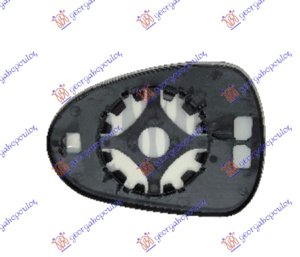 STAKLO RETROVIZORA (KONVEKSAN)O) Desna str. SEAT IBIZA (2012-2015) (OEM: 6J0 857 522 H, 6J0857522H)