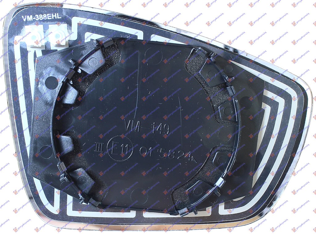 STAKLO RETROVIZORA SA GREJACEM (ASFERICN Leva str. VW POLO (2009-2014) (OEM: 6R0857521C, 6R0857521F)