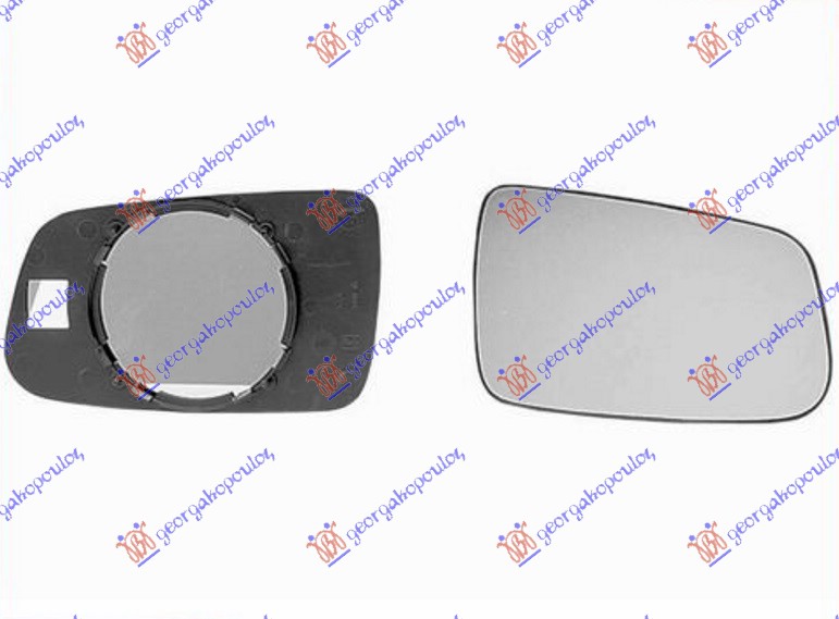 STAKLO RETROVIZORA (KONVEKSNO) Desna str. CITROEN ZX (1994-1997) (OEM: 95 65 426, 9565426)