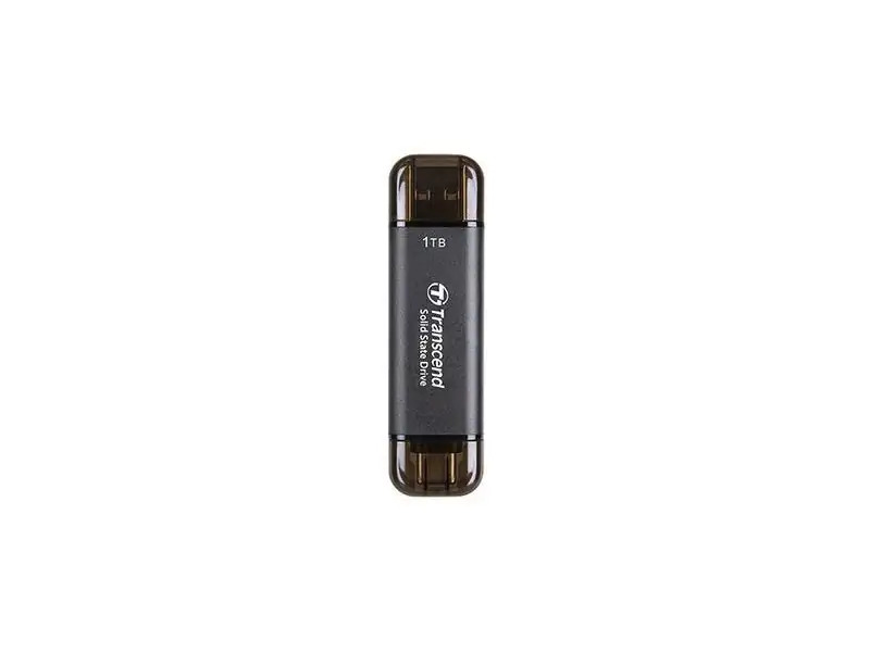 TRANSCEND EKSTERNI SSD 1TB, TIP-C / TIP-A, CRNI (TS1TESD310C)