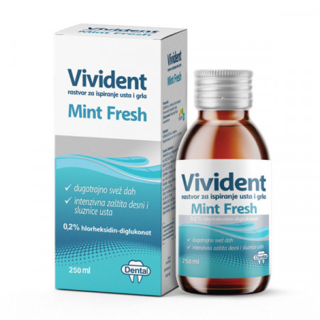 VIVIDENT MINT FRESH RASTVOR ZA ISPIRANJE USTA I GRLA 250ML