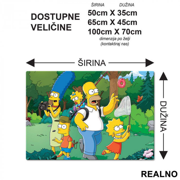 U PRIRODI - THE SIMPSONS - SIMPSONOVI - PODMETAČ ZA STO